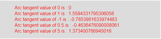 p5.j??s | atan() 函数 | 码农参考