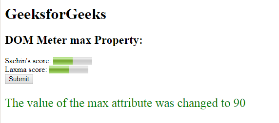 HTML | DOM Meter max 属性 | 码农参考