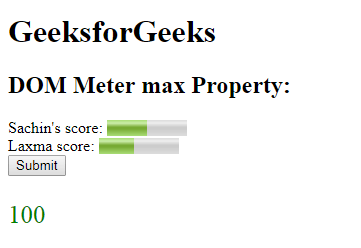 HTML | DOM Meter max 属性 | 码农参考