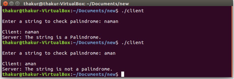 TCP客户端-服务器程序检查给定字符串是否为回文 | 码农参考