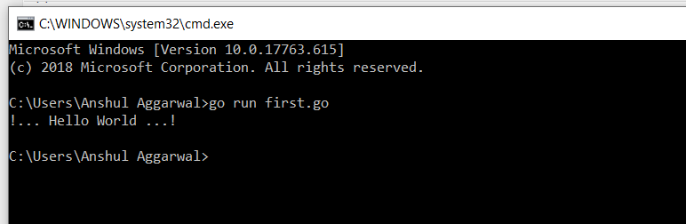 Golang 中的 Hello World | 码农参考