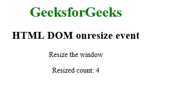HTML | DOM onresize 事件 | 码农参考