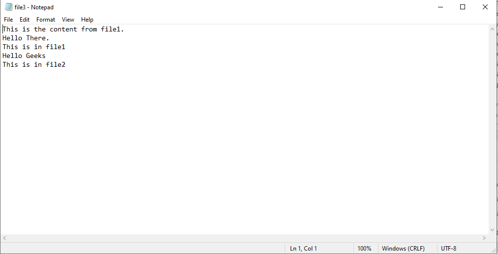 Python程序将两个文件合并为第三个文件 | 码农参考