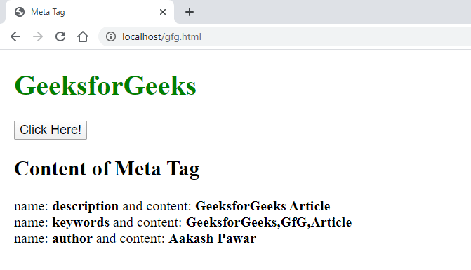 如何使用 JavaScript 从元标记中获取信息？ | 码农参考