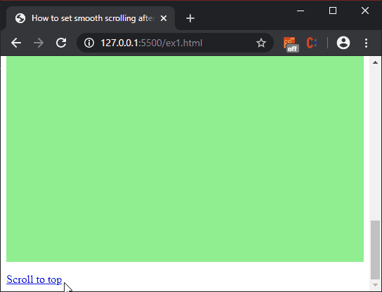 使用 JavaScript 单击链接后如何设置平滑滚动？ | 码农参考