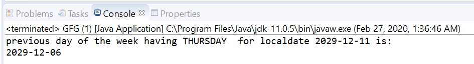 Java 中的 TemporalAdjusters previous() 方法和示例 | 码农参考