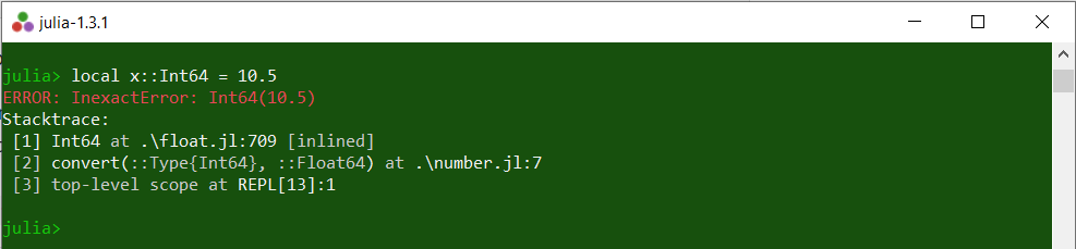 Julia 的类型 |设置 1 | 码农参考