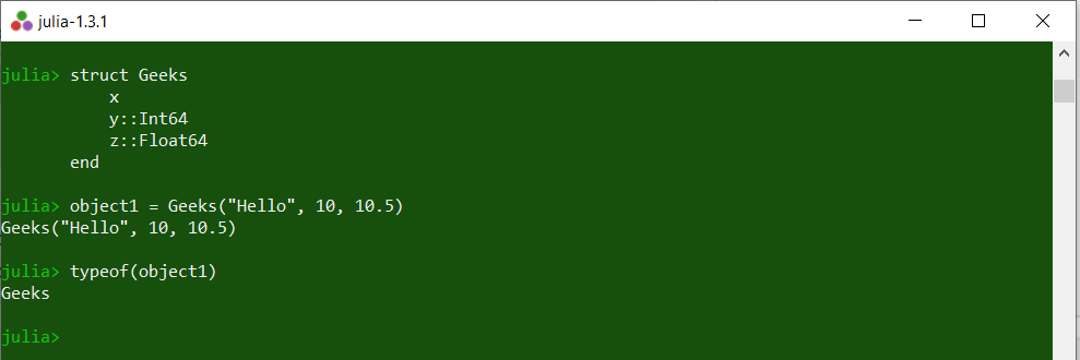 Julia 的类型 |设置 1 | 码农参考