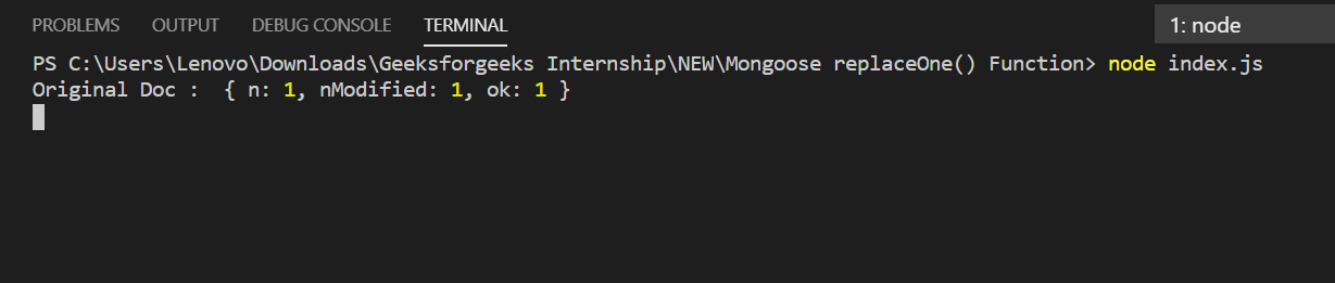 Mongoose | replaceOne() 函数 | 码农参考