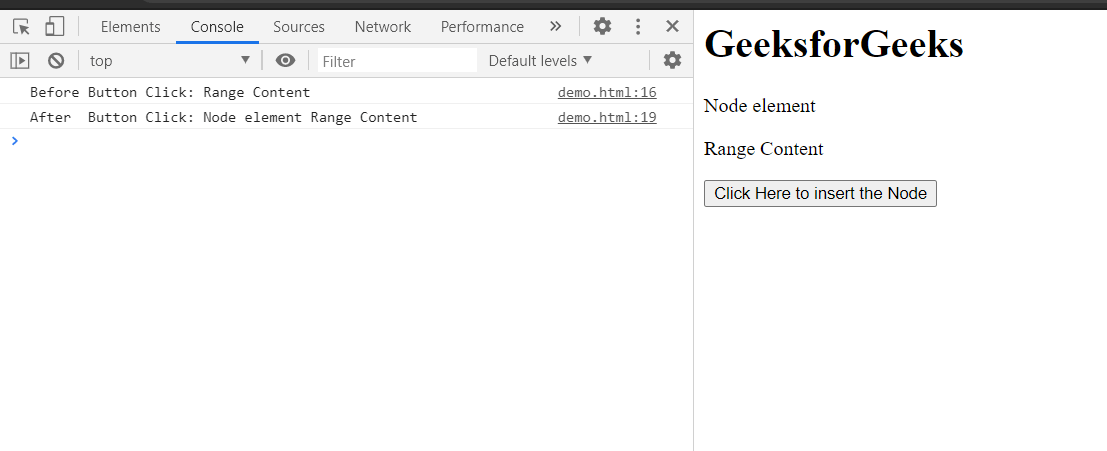 HTML DOM Range insertNode() 方法 | 码农参考
