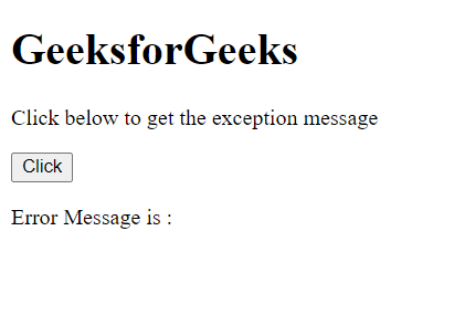HTML DOMException message 属性 | 码农参考