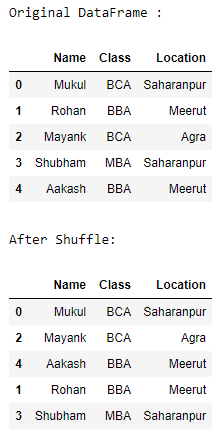 随机播放给定的 Pandas DataFrame 行 | 码农参考
