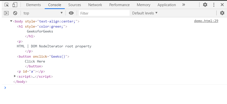 HTML DOM NodeIterator root 属性 | 码农参考