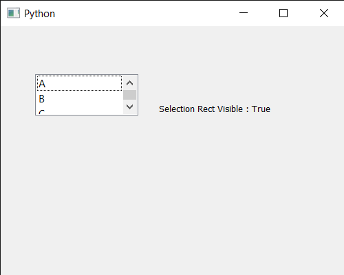 PyQt5 QListWidget – 获取选择矩形可见属性 | 码农参考