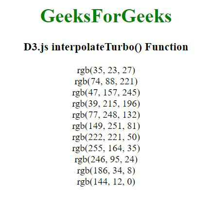 D3.js interpolateTurbo() 函数 | 码农参考