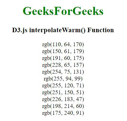 D3.js interpolateWarm() 函数 | 码农参考