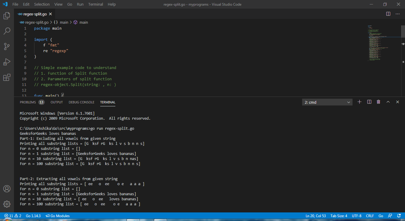 如何在 Golang 中使用正则表达式拆分文本？ | 码农参考