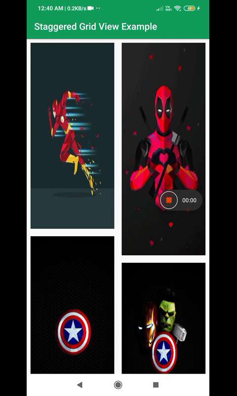 Android 中的交错 GridView 示例 | 码农参考