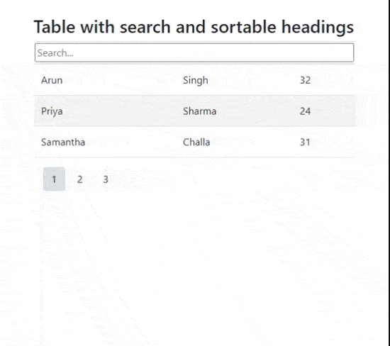 如何使用 jQuery 通过分页使表格可搜索和可排序？ | 码农参考
