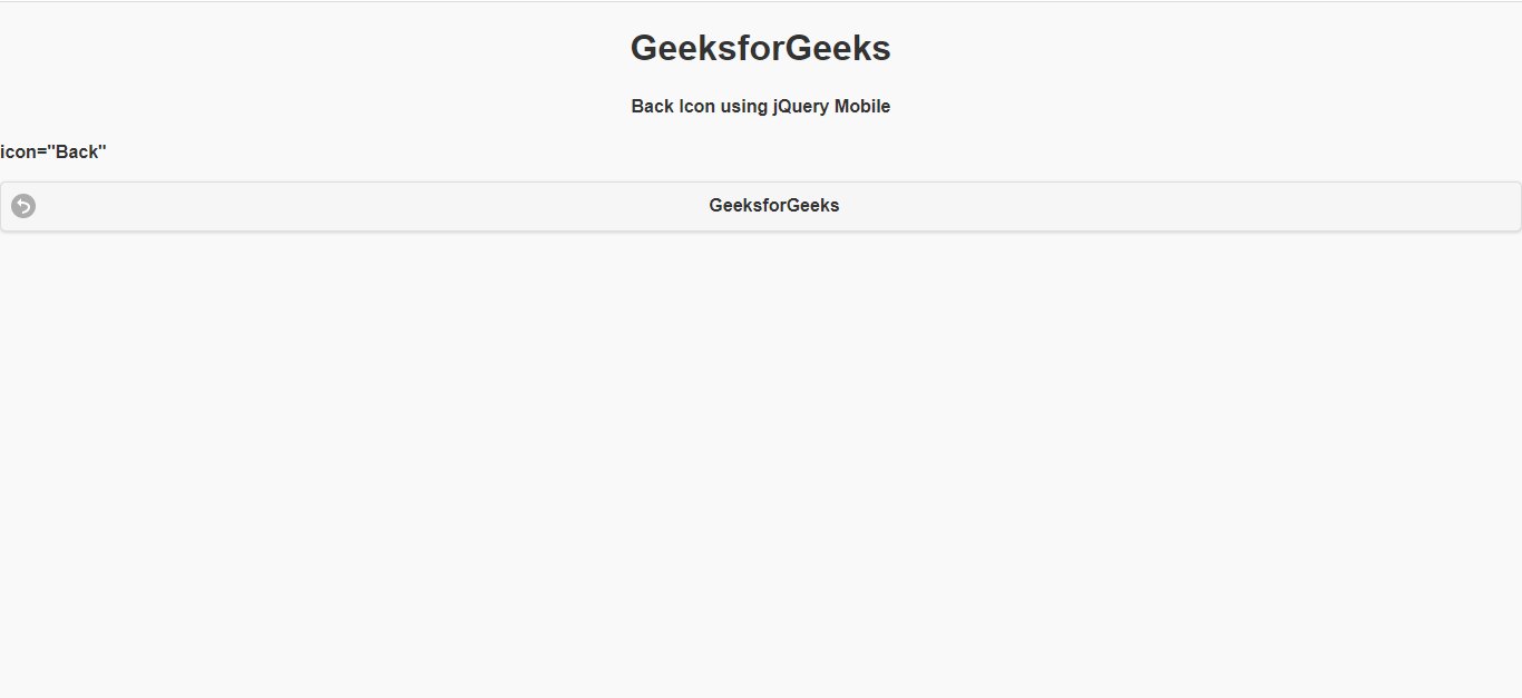如何使用 jQuery Mobile 创建后退图标？ | 码农参考