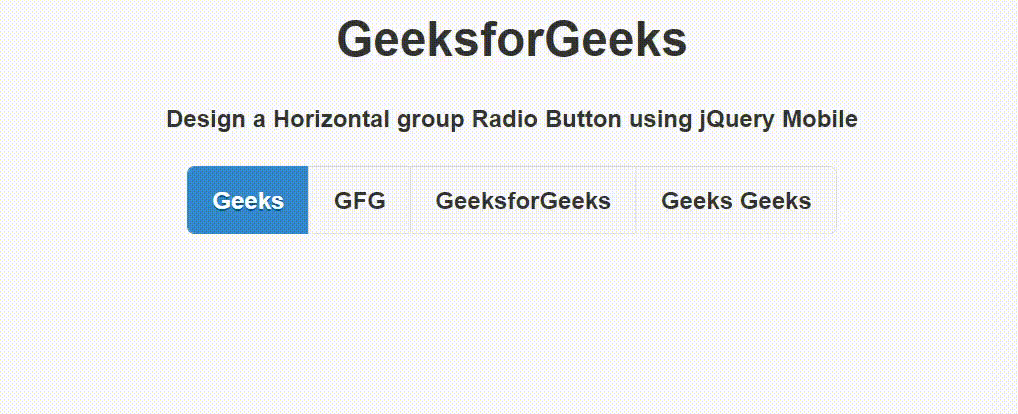 如何使用 jQuery Mobile 制作水平组单选按钮？ | 码农参考