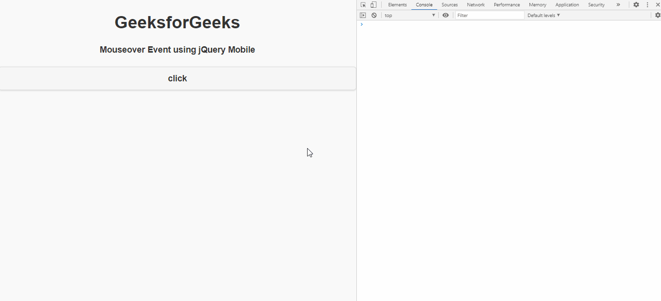 jQuery Mobile vmouseover 事件 | 码农参考