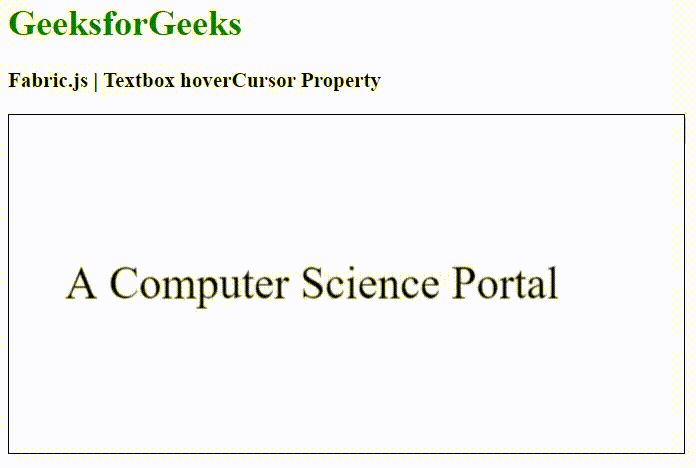 Fabric.js 文本框 hoverCursor 属性 | 码农参考