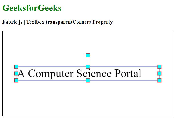 Fabric.js 文本框 transparentCorners 属性 | 码农参考