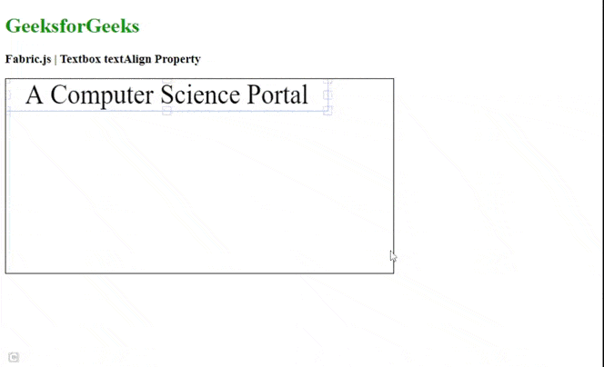 Fabric.js 文本框 textAlign 属性 | 码农参考