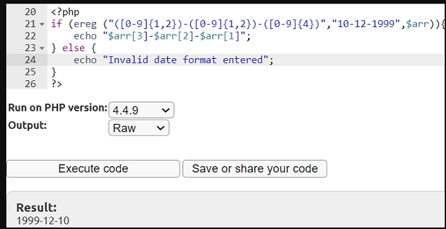 PHP ereg() 函数 | 码农参考