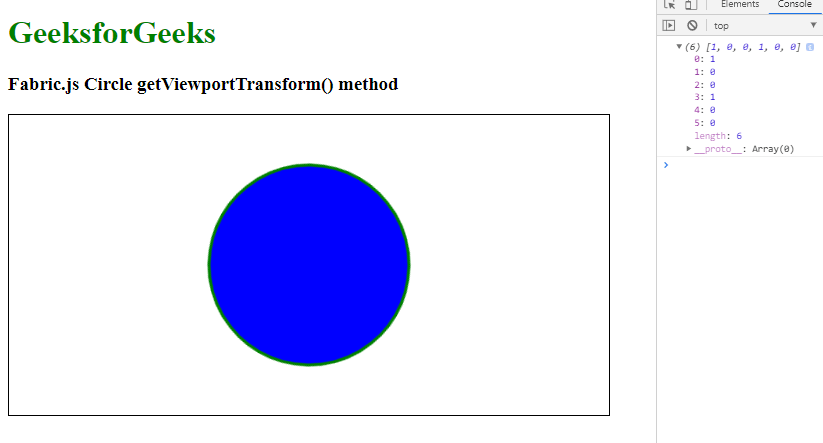 Fabric.js Circle getViewportTransform() 方法 | 码农参考