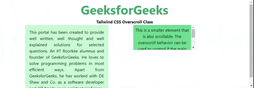 Tailwind CSS 过度滚动行为 | 码农参考