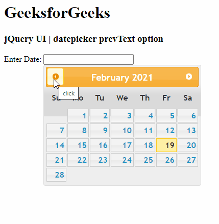 jQuery UI Datepicker prevText 选项 | 码农参考