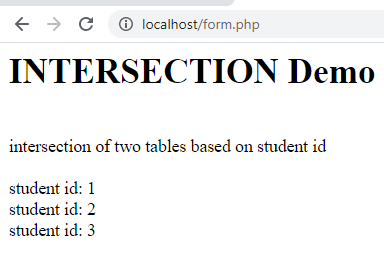 PHP – MySQL：INTERSECTION 操作 | 码农参考