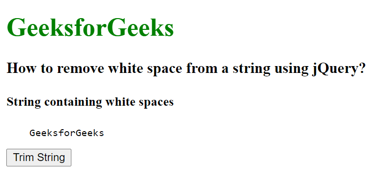 如何使用 jQuery 从字符串中删除空格？ | 码农参考
