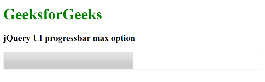 jQuery UI 进度条最大选项 | 码农参考