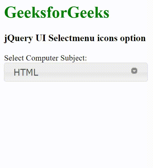 jQuery UI 选择菜单图标选项 | 码农参考