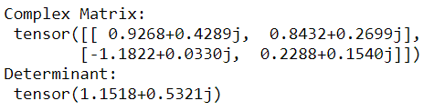 在 PyTorch 中查找复杂矩阵的行列式 | 码农参考