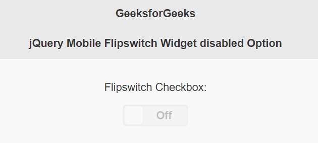 jQuery Mobile Flipswitch 小部件禁用选项 | 码农参考