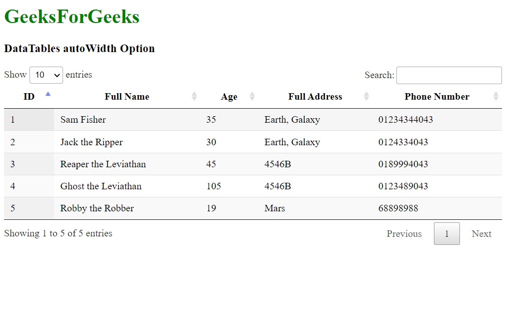 数据表 autoWidth 选项 | 码农参考