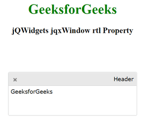 jQWidgets jqxWindow rtl 属性 | 码农参考