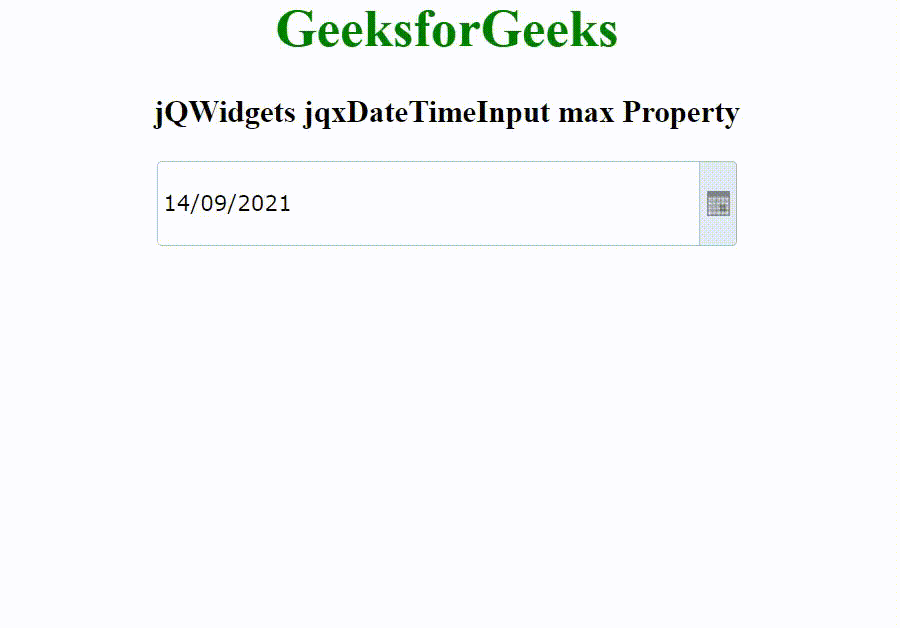 jQWidgets jqxDateTimeInput max 属性 | 码农参考
