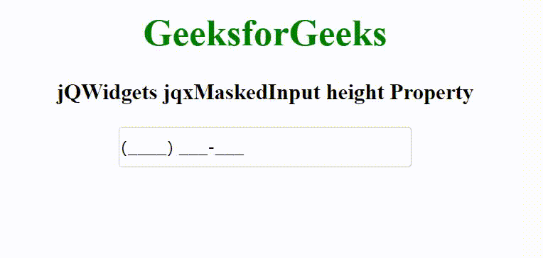 jQWidgets jqxMaskedInput height 属性 | 码农参考