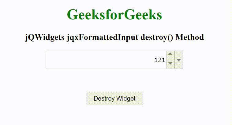 jQWidgets jqxFormattedInput destroy() 方法 | 码农参考