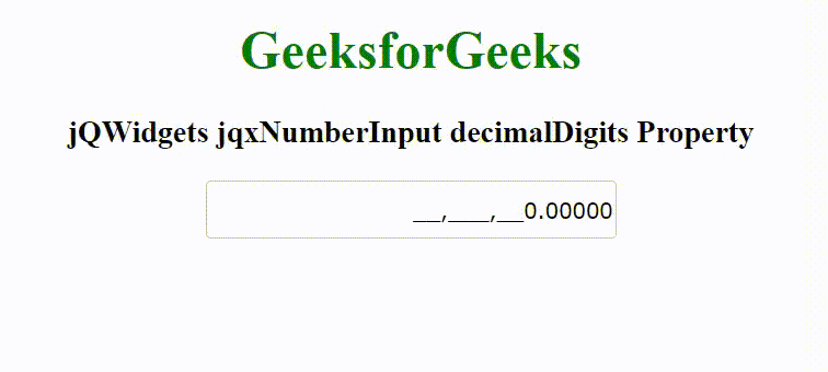 jQWidgets jqxNumberInput decimalDigits 属性 | 码农参考