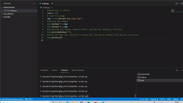 Python OpenCV – destroyAllWindows() 函数 | 码农参考