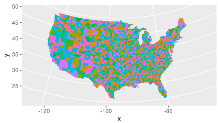 如何在 R 中轻松创建state和县地图 | 码农参考