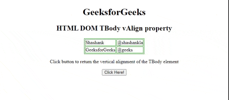 HTML DOM TBody vAlign 属性 | 码农参考