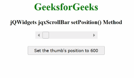 jQWidgets jqxScrollBar setPosition() 方法 | 码农参考