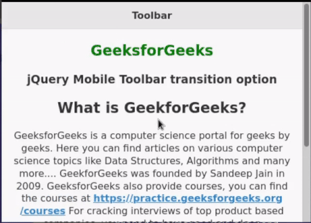 jQuery Mobile 工具栏转换选项 | 码农参考